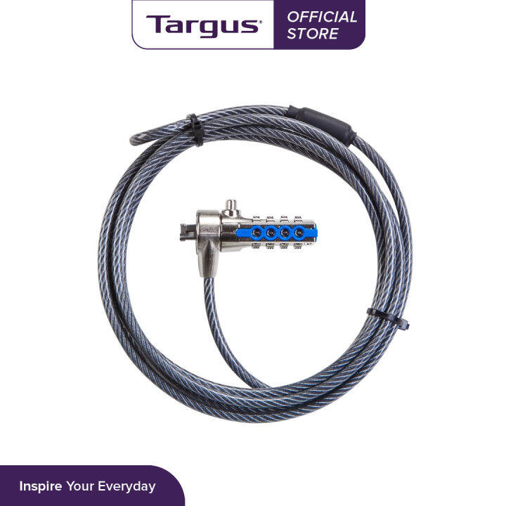 Targus PA410BX DEFCON® T-Lock Resettable Combo Cable Lock | Lazada PH