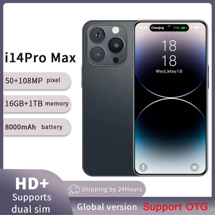 14ProMax 5G สมาร์ทโฟน7.3นิ้ว Face ID 8000MAh ศัพท์มือถือ16GB 1TB สมาร์ท ...