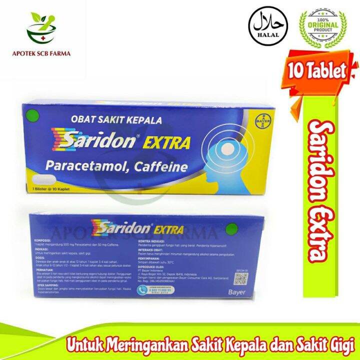 Saridon Extra Isi 10 Tablet | Lazada Indonesia