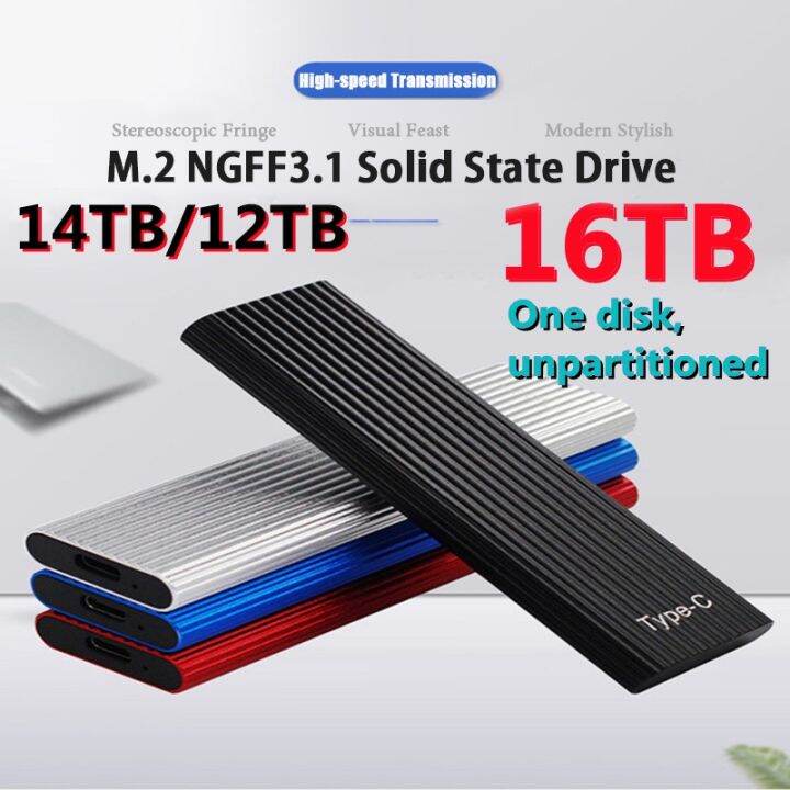 High Speed 100 New SSD External Hard Drive Ssd 16TB 12TB 14TB TYPE-C ...