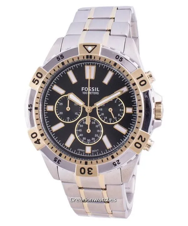 Fossil Garrett Quartz Chronograph Men's Two Tone Stainless Steel ...