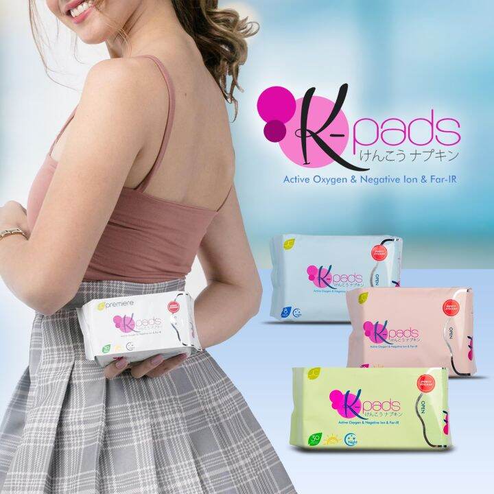 Authentic Complete Set K-Pads Sanitary Napkins Negative Anion / Ion Feminine Napkin & Panty ...