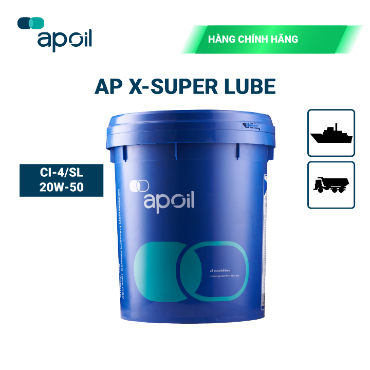Dầu động cơ Diesel 4 kỳ tải nặng - AP X-SUPER LUBE CI-4 20W50 - AP OIL ...