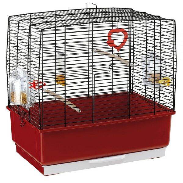 Ferplast Bird Cage Rekord 3 Black red Canary and small exotic bird cage ...