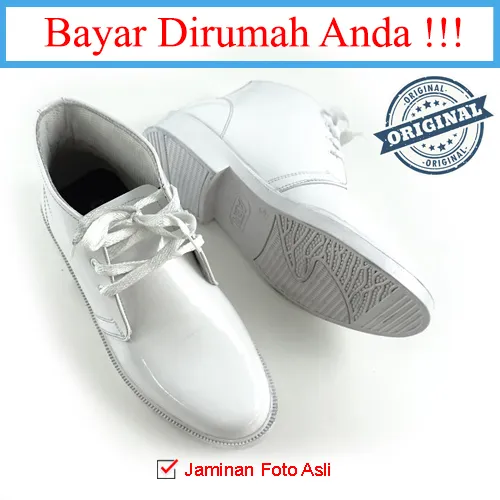 Sepatu Formal PDH Putih Kilap Carlit / Sepatu Upacara / Sepatu TNI ...