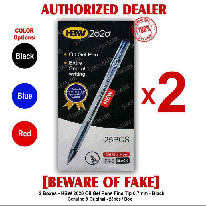 HBW 2020 Ballpen Ballpens BLACK BLUE RED Oil Base Gel Pen Pens 25pcs ...
