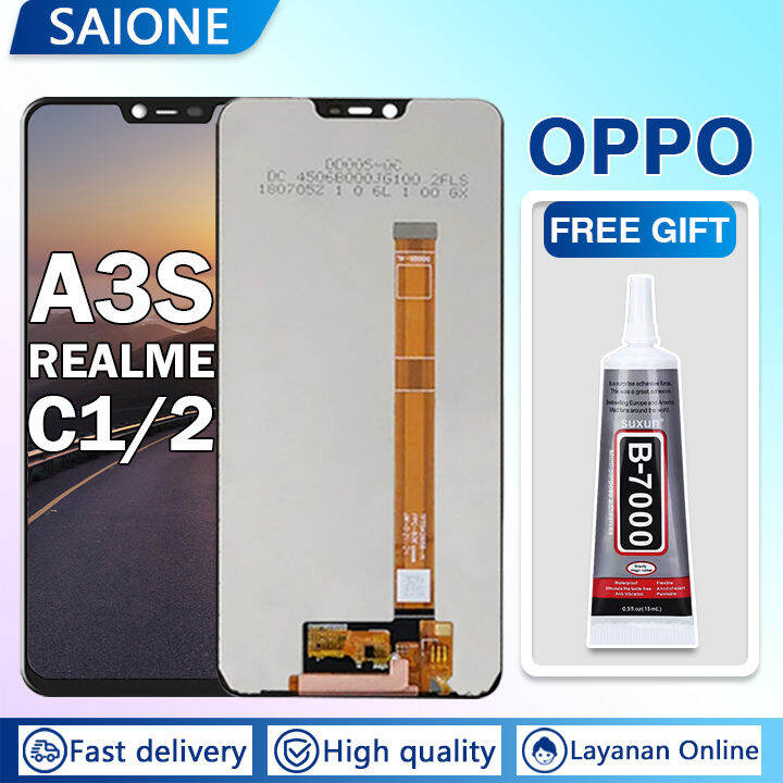 LCD TOUCHSCREEN OPPO A3S / A5 / CPH1803 / REALME 2 / REALME C1 COMPLETE -HITAM | Lazada Indonesia