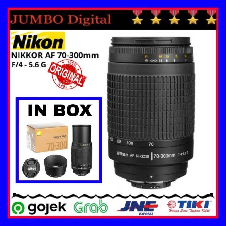 Lensa Nikon Tele AF Zoom 70-300mm F/4-5.6G Nikkor Lens Camera DSLR ...
