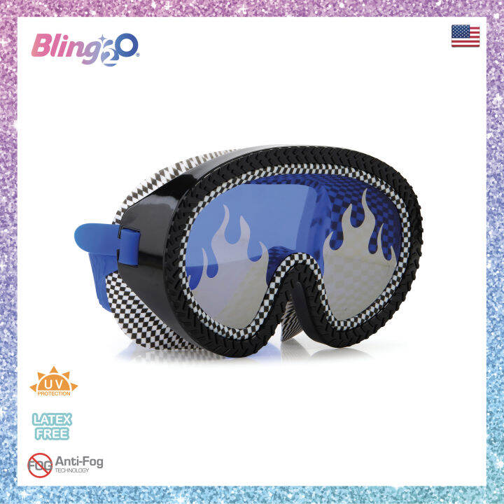 BLING2O หน้ากากว่ายน้ำเด็กยอดฮิตจากอเมริกา FINISH LINE SPEED BLUE แว่นว่ายน้ำแฟชั่น ใส่สบาย ...