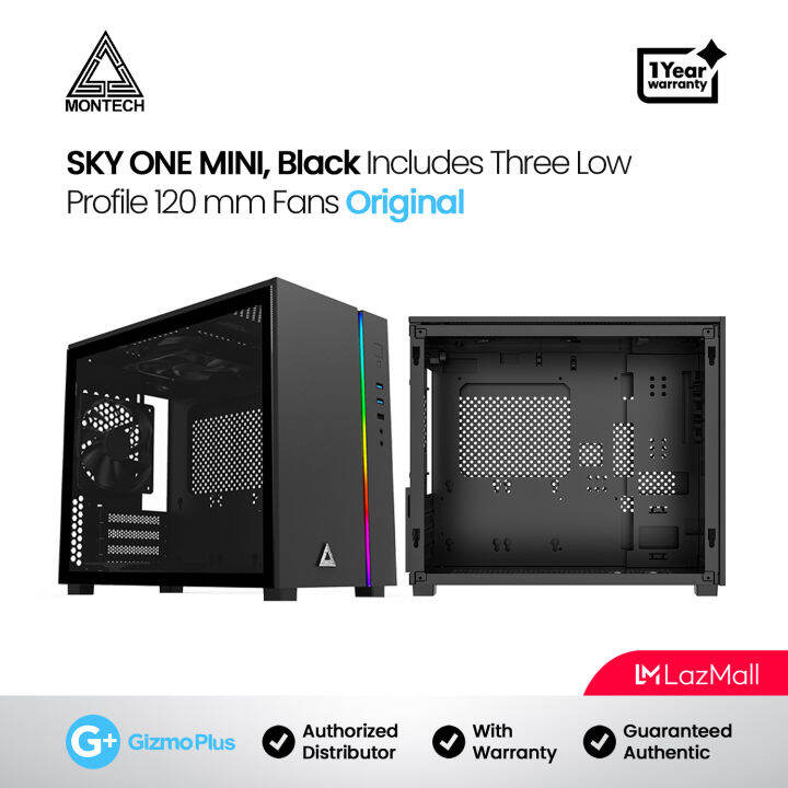 MONTECH Sky One Mini PC CASE Mini-ITX 17*17 / mATX24.4*24.4 | Lazada PH