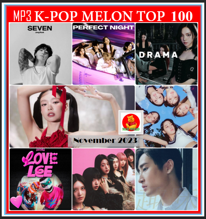 [USB/CD] MP3 เกาหลีรวมฮิต K-POP Melon Chart Top 100 : November 2023 #เพลงเกาหลี #ใหม่ล่าสุด ...