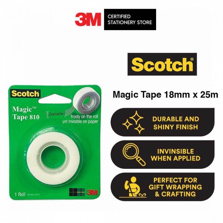 3M Scotch® Magic Tape 810, 18mm x 25m [MS81018] | Lazada PH
