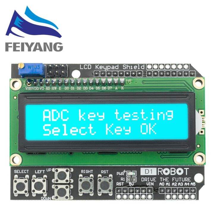 10PCS 1602 LCD display module Keypad Shield Duemilanove 16x2 LCD1602 ...