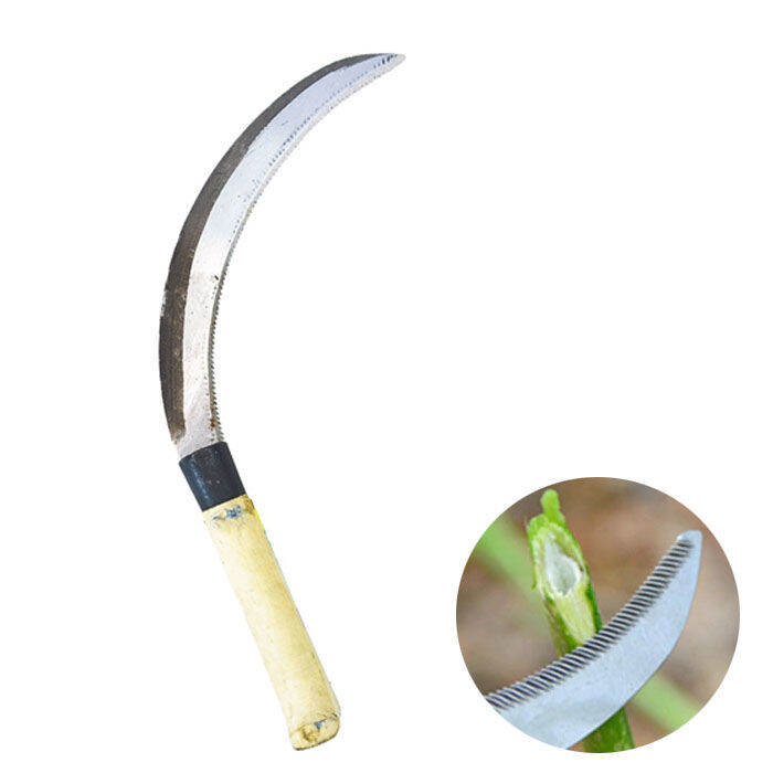 PANG-GAPAS01- 1PC Wood Hand Handle Grass Cutter Steel | Lazada PH