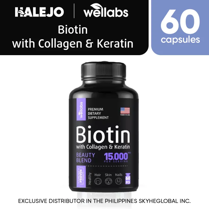 Wellabs Biotion with Collagen & Keratin 15,000mcg | Lazada PH