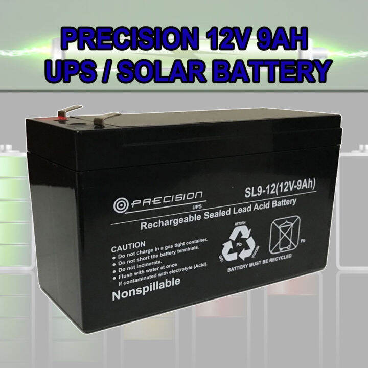 Luke638 Precision 12V 9AH UPS Battery Rechargeable Sealed Lead-Acid ...
