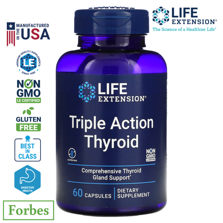 Life Extension Triple Action Thyroid Capsules (Exp 02 2025) Ashwagandha ...