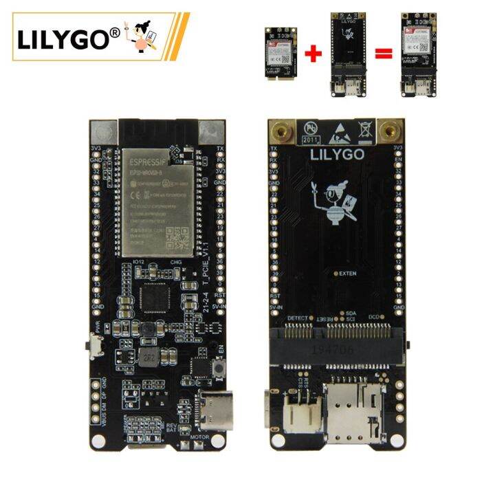 LILYGO® TTGO T-PCIE ESP32 SIM Series Module WIFI Bluetooth Nano Card Composable ESP32-WROVER 4MB ...