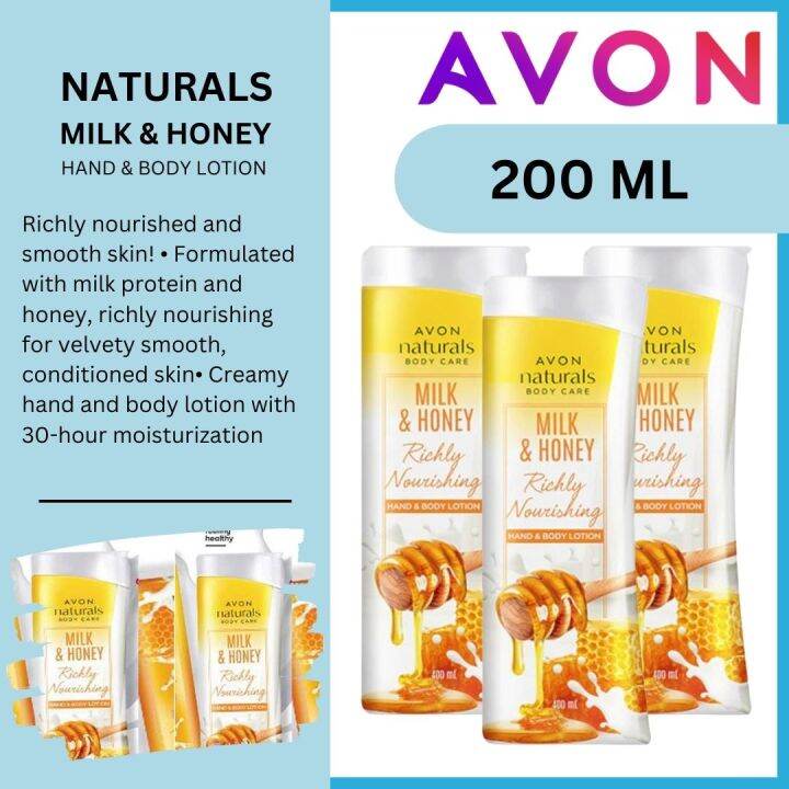 AVON Naturals Milk Honey Lotion 200ml | Lazada PH