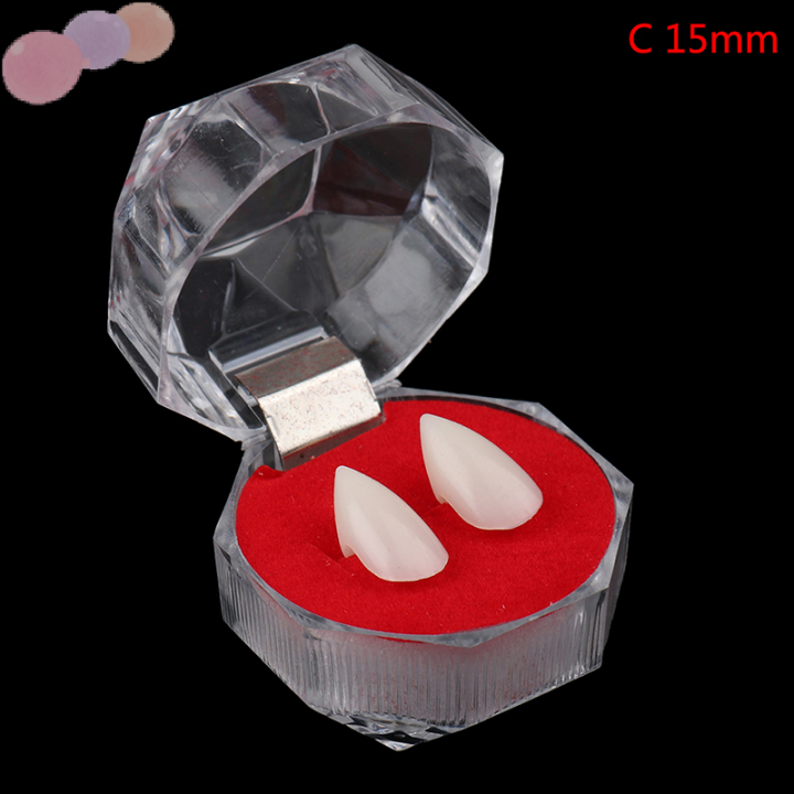 WXGRM 2pcs Vampire Teeth Fangs Toys Safe Resin Halloween Dentures Teeth ...