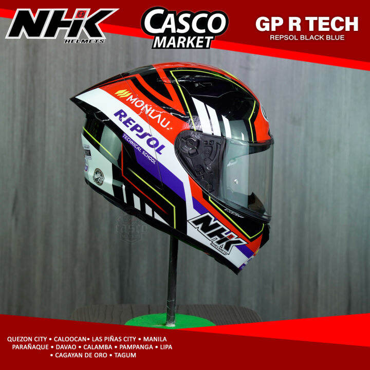 NHK GP-R TECH REPSOL SINGLE VISOR MOTORCYCLE HELMET | Lazada PH