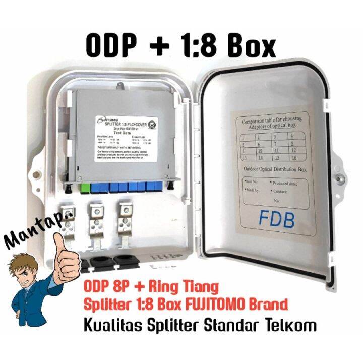 Paket ODP 8 Port + Passive Splitter 1:8 Box FUJITOMO Brand | Lazada Indonesia