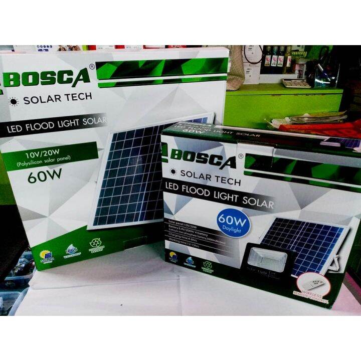 60 WATTS SOLAR TECH LED FLOOD LIGHT BOSCA | Lazada PH