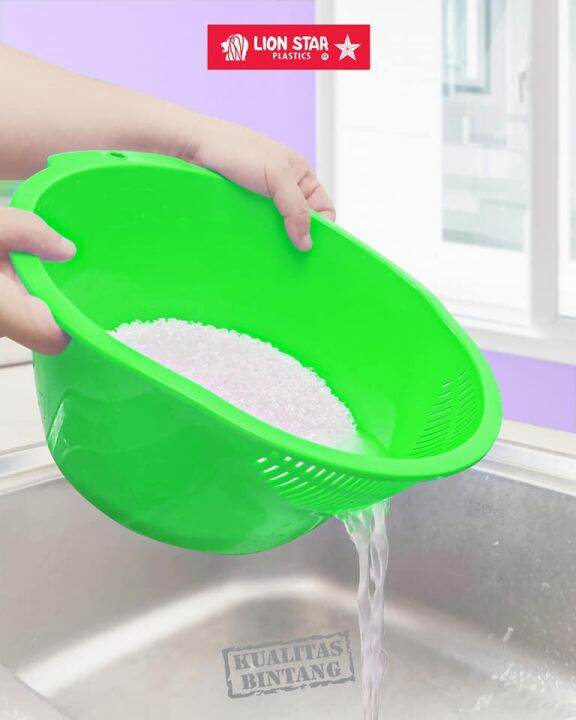 Baskom Saringan Cuci Beras Lion Star BA-60 / Lion Star Strainer BA-60 ...