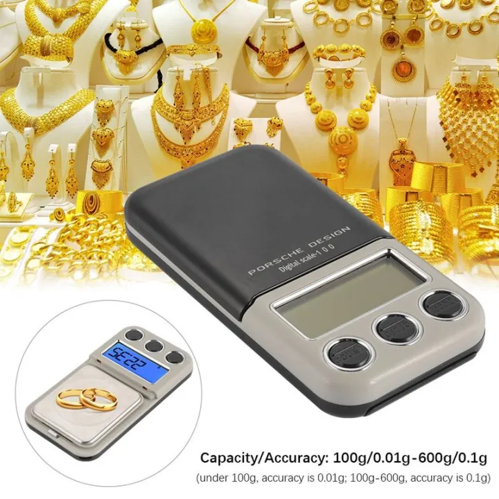Dual-Accuracy Digital Pocket Gold Jewellery Weighing Scales 100/ 0.01 ...