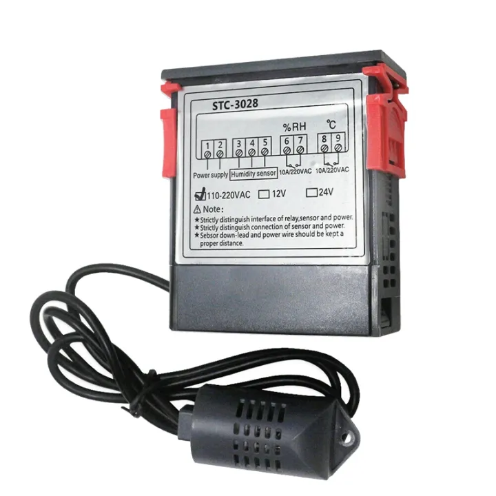 STC-3028 Digital Thermostat Hygrostat Temperature Humidity Controller ...