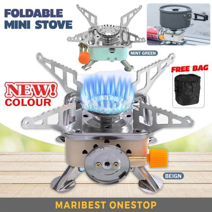 Folding Camping Mini Gas Stove Portable Gas Stove Camping Dapur Masak ...