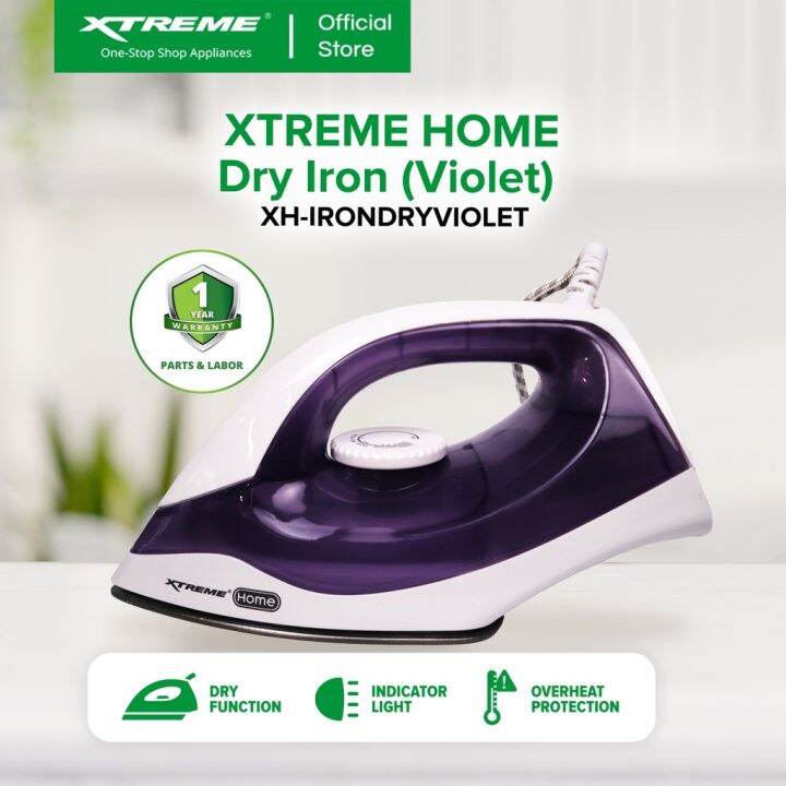 XTREME HOME Iron w/ Soleplate Overheat Protection Indicator (Violet ...