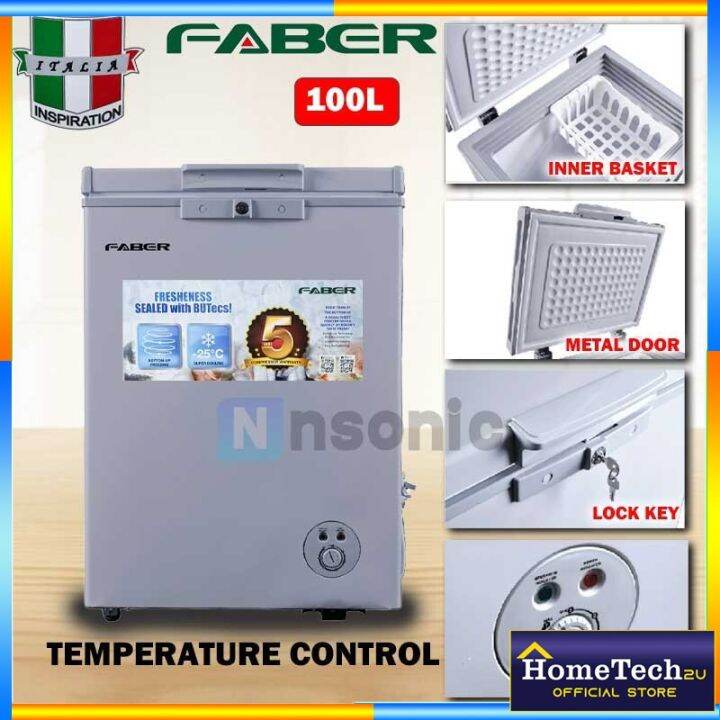 FABER Chest Freezer Fridge 100L FZ FREDDO 115 Fridge peti ais beku ...