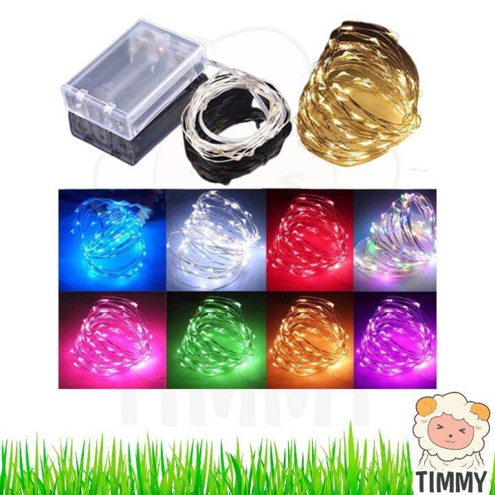 TIMMY LAMPU LED Baterai LED Kawat Bobo Balon Lampu LED 1 Meter Lampu Tumblr Lampu Kawat | Lazada ...
