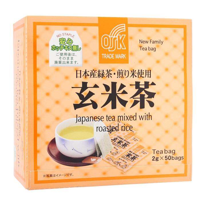OSK 100% Japanese Green Tea with Roasted Rice (Japan Imported) โอเอสเค ชาเขียวญี่ปุ่น ผสมข้าว ...