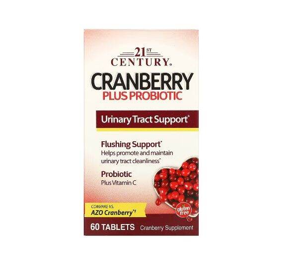 21st Century, Cranberry Plus Probiotic, 60 Tablets | Lazada