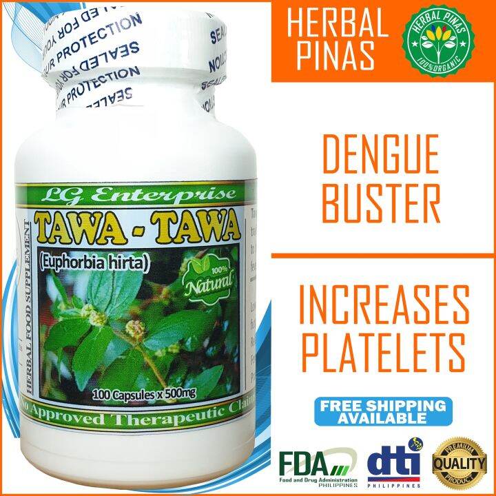 Tawa Tawa Dengue Buster 100 Capsules 500mg - Herbal Pinas | Lazada PH