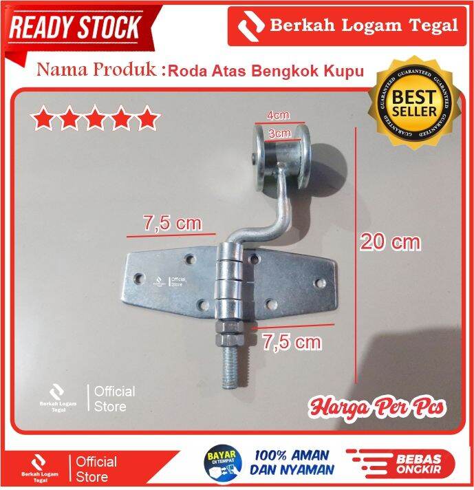 Roda Atas Besar Single Bengkok L Kupu / Engsel Pintu Garasi bukan wina ...
