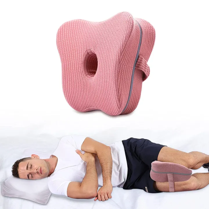 Knee Pillow for Side Sleepers, Memory Foam Leg Pillows for Sleeping ...