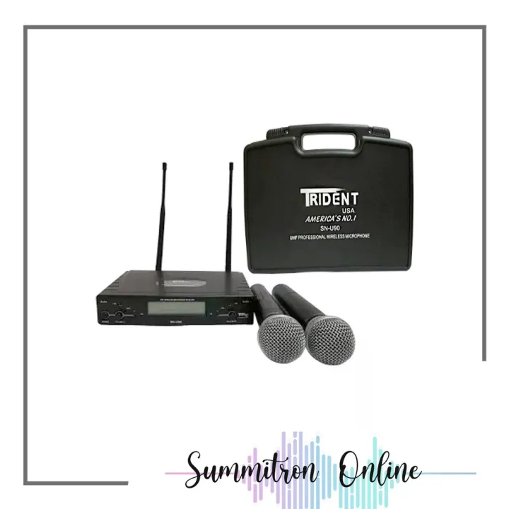 Trident SNU90 Dual Wireless Microphone (Karaoke or Professional Live ...