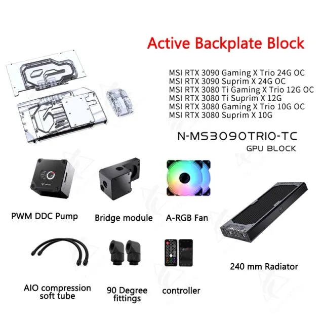 5 Granzon GPU AIO Cooler Kit For RTX3090/3080 Graphics Card , Flow ...