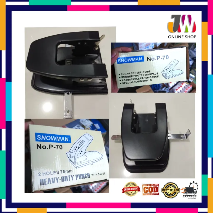 SNOWMAN No. P-70 2 Hole Paper Puncher Heavy Duty Punch | Lazada PH