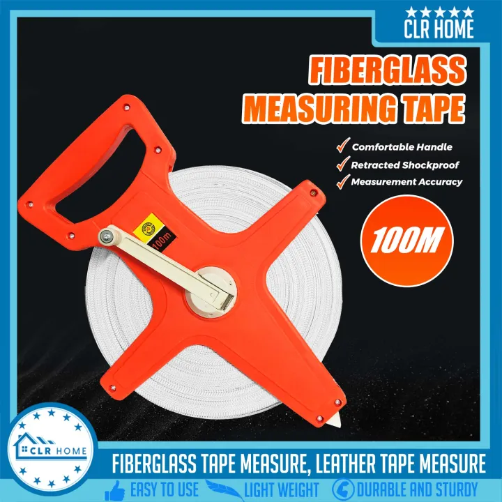 CLR HOME 50M | 100M Tape Measure Fiber Glass High Quality Heavy Duty ...