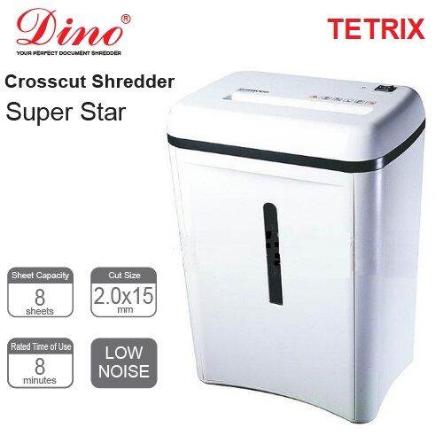 Dino Super Star Paper Shredder Cutter Machine Cross Cut SuperStar | Lazada