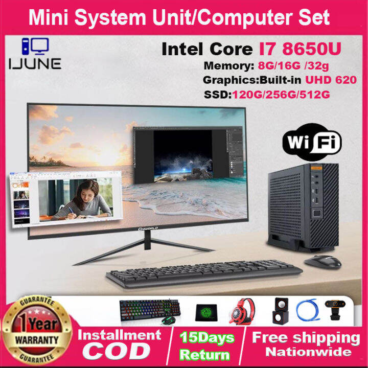 PROVISION Mini PC Computer Desktop computer In Core I7 8650U Quad core ...