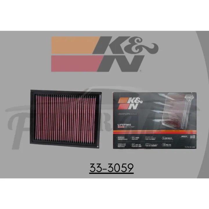 K&N AIR FILTER 33-3059 (NAVARA, NP300 2015UP, MERCEDEZ BENZ) | Lazada PH