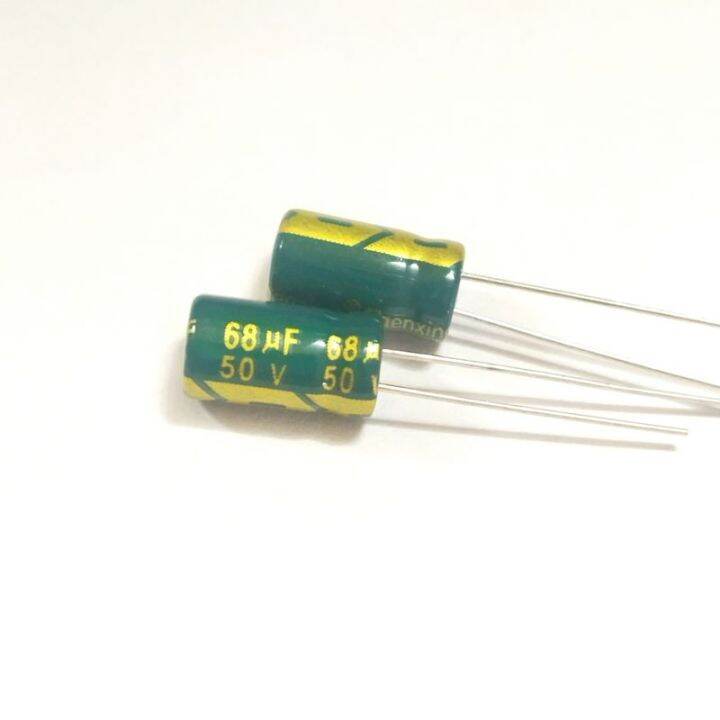 68UF 50V 68MFD 50โวลต์ ± 20% -40 + 105C ตัวเก็บประจุแบบอิเล็กโทรไลติก ...