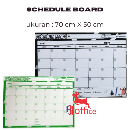 SCHEDULE BOARD / Papan Tulis Karton / Warna | Lazada Indonesia