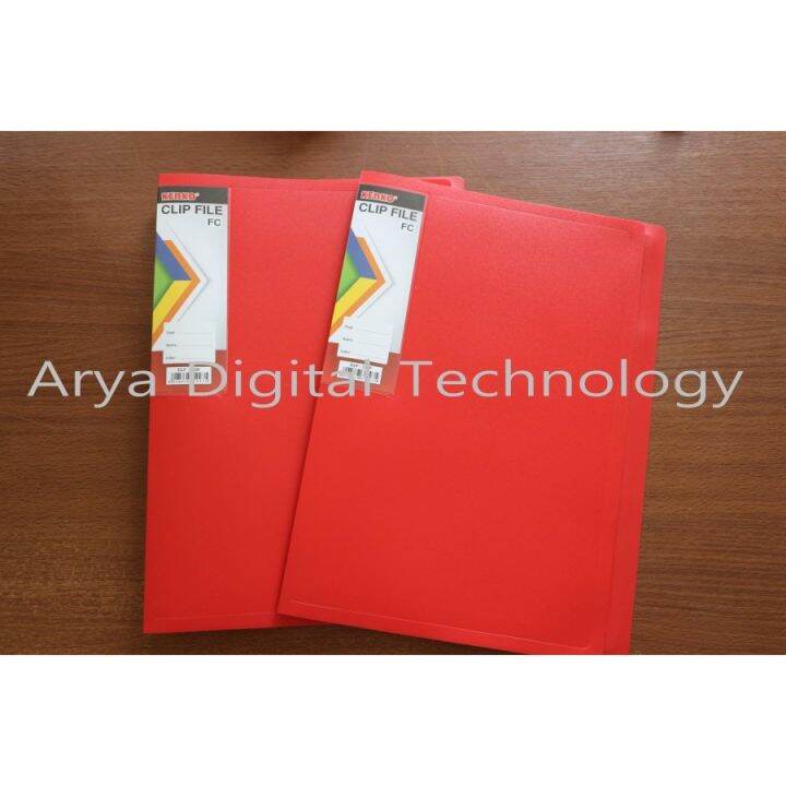 Kenko Map Clip File CLF 100F Merah Red Folio FC Bertulang Jepit Murah ...
