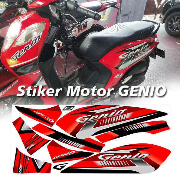 Stiker Motor Genio Set Kanan Kiri Sticker Variasi Motor Kekinian Decal ...